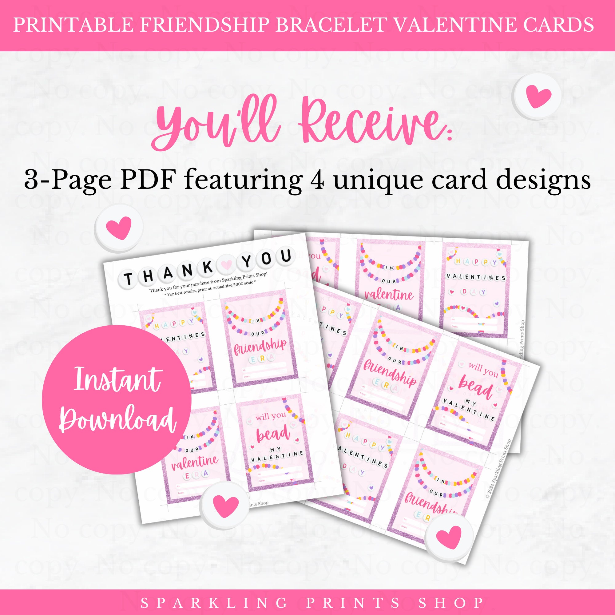 Swiftie Friendship Bracelet Valentine Cards Class Valentines Instant ...