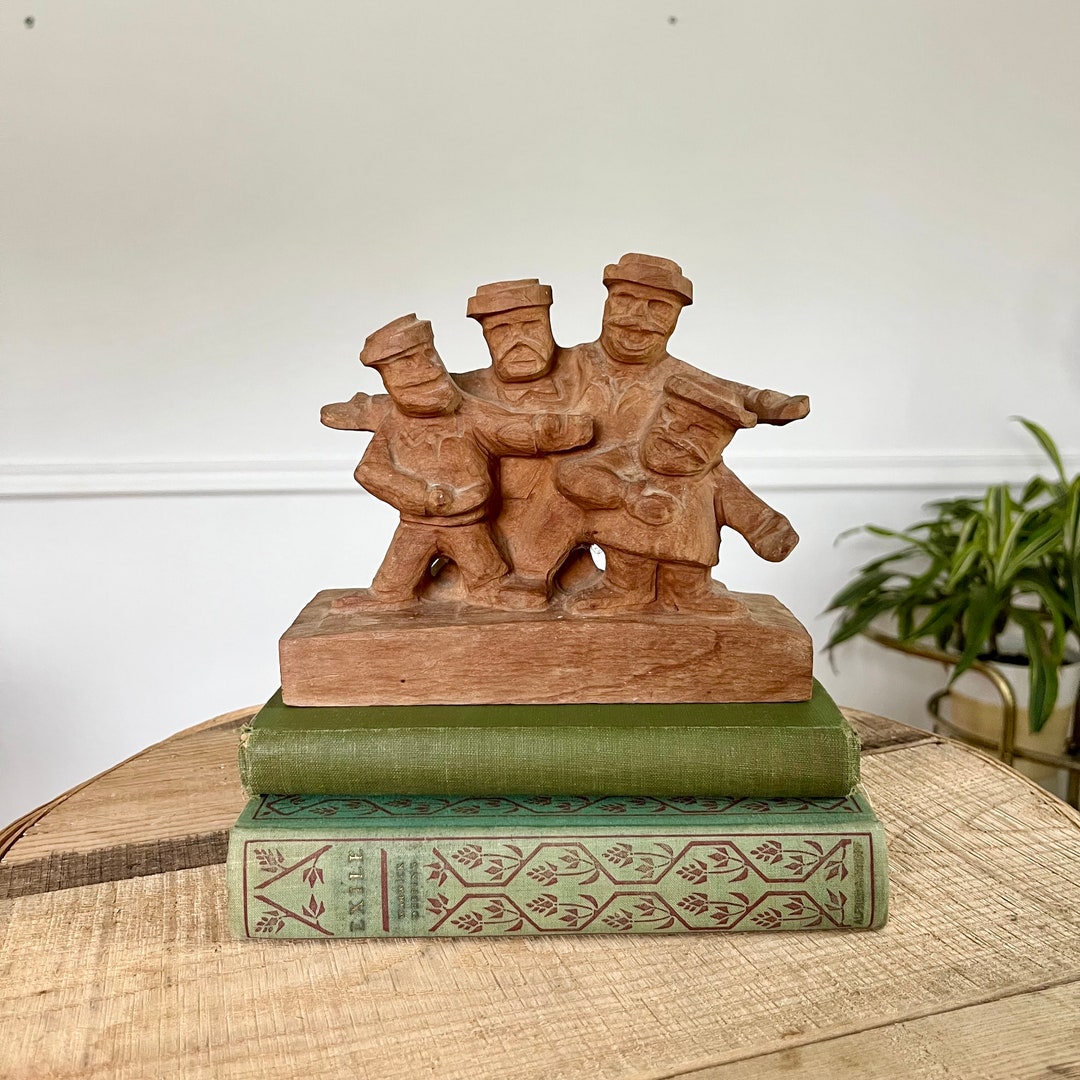 Vintage Carving, Vintage Music, Singing Men, Folk Art, Shelf Decor ...