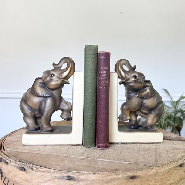 Elephant Bookends - Etsy