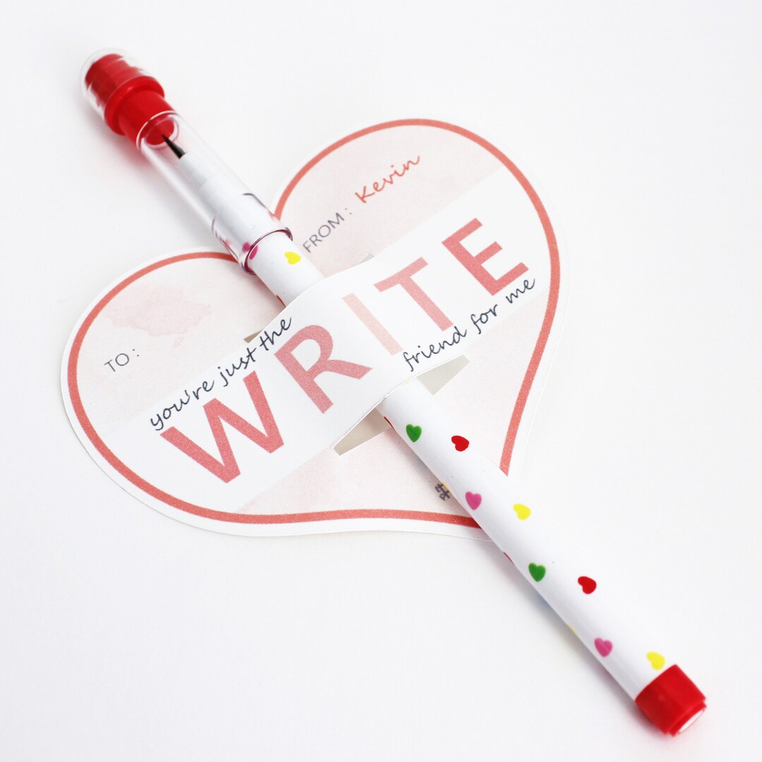 WRITE Valentine Card 16 Ct - Etsy