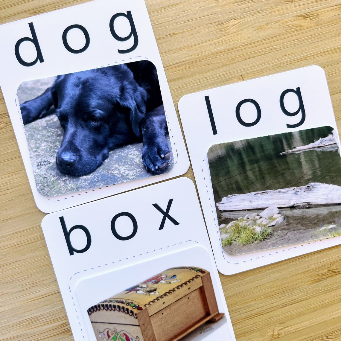 CVC Word Match Game Montessori-inspired, Real Images, Kindergarten ...