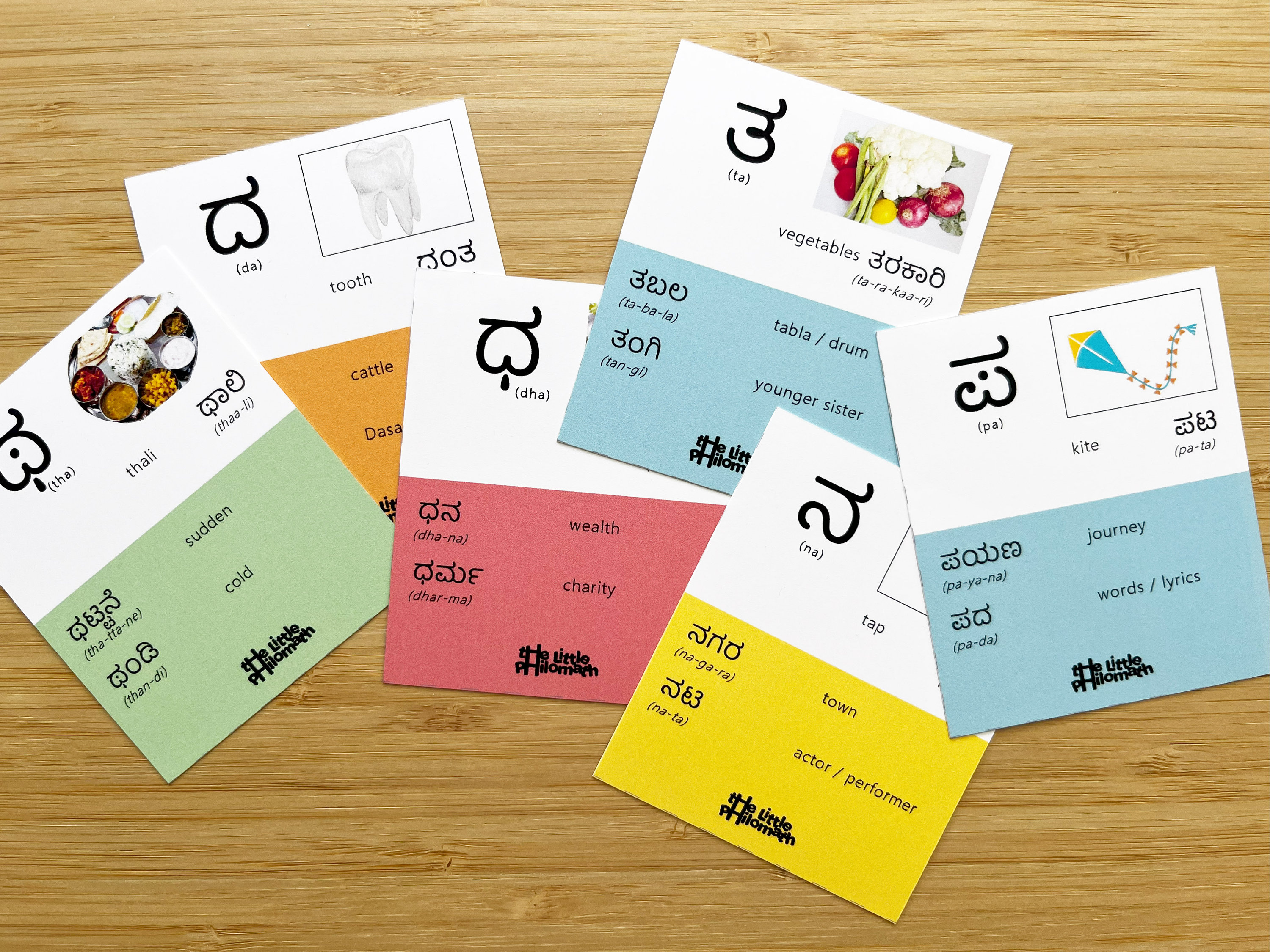 Kannada Bi-lingual Flashcards - Printable, Varnamale, Vowels ...