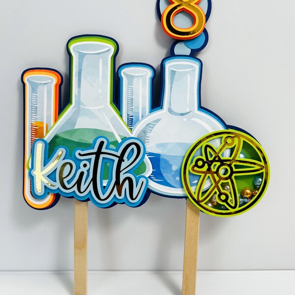 Science Cake Topper - Etsy