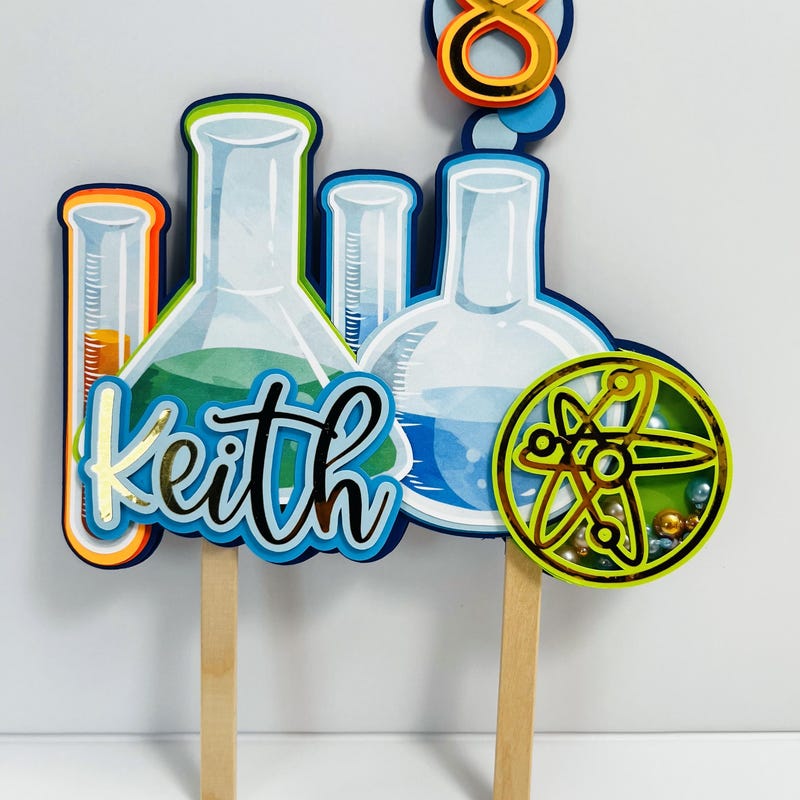 Science Cake Topper - Etsy