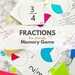 Set of 5 Fractions Memory Game Eco-friendly Favor, Party Bag Filler ...