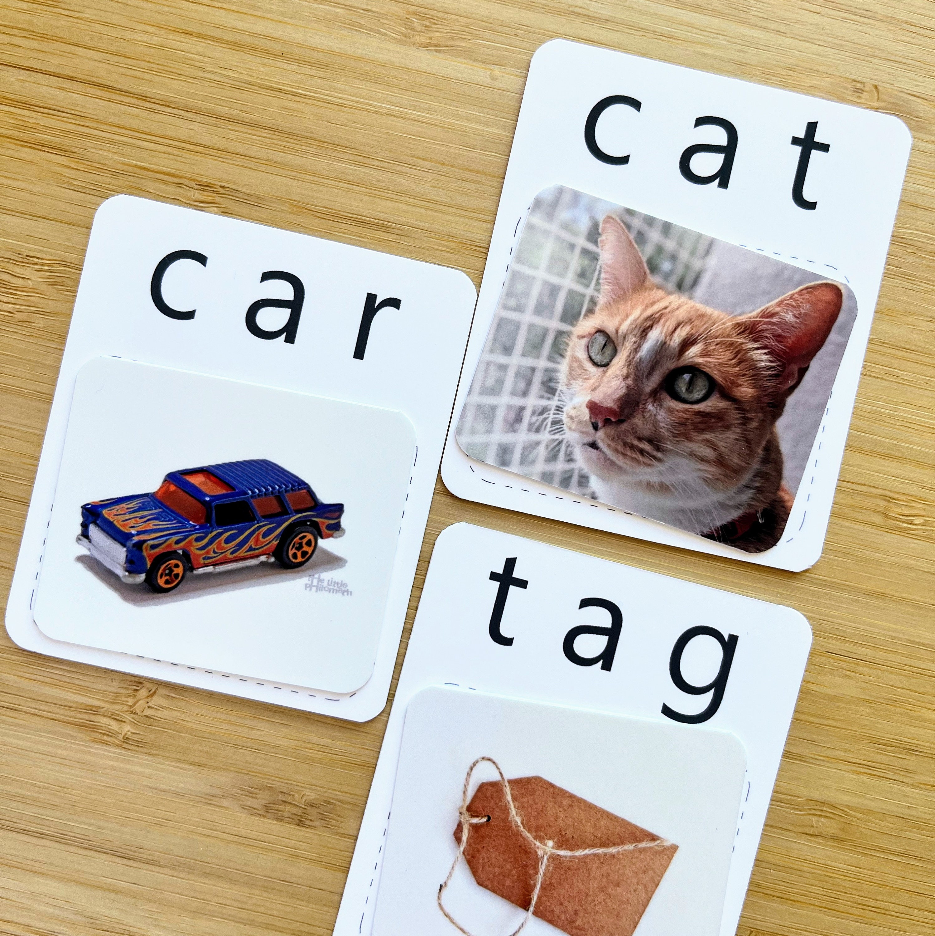 CVC Word Match Game - Montessori-inspired, Real Images, Kindergarten ...