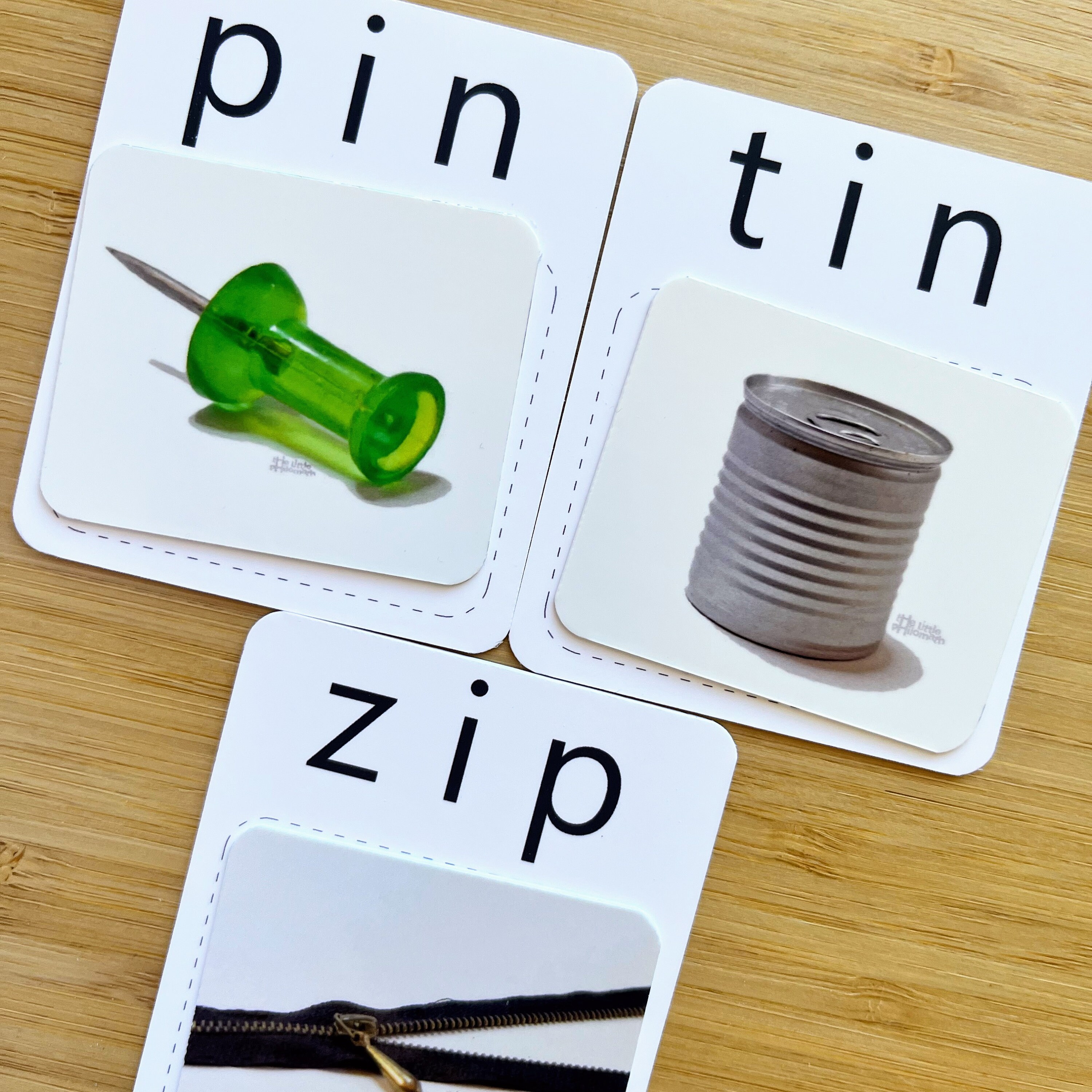 CVC Word Match Game - Montessori-inspired, Real Images, Kindergarten ...