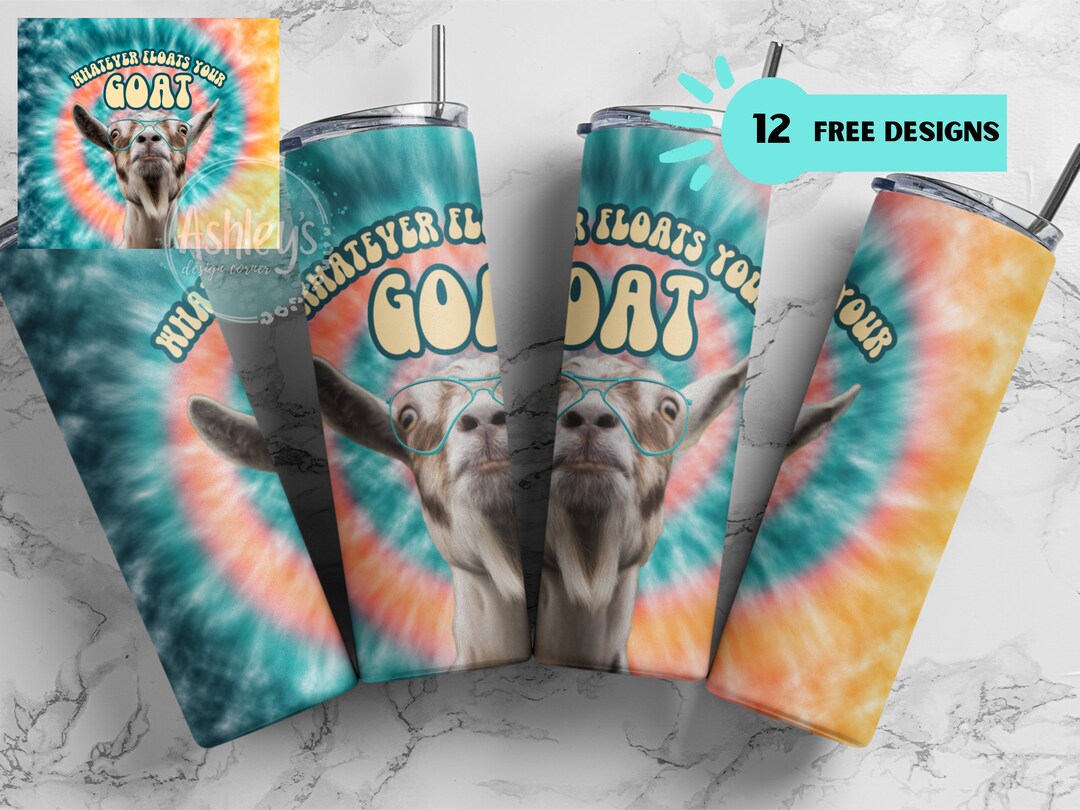 20oz Skinny Tumbler Goat, Goat Tumbler Design, Sublimation PNG Digital ...
