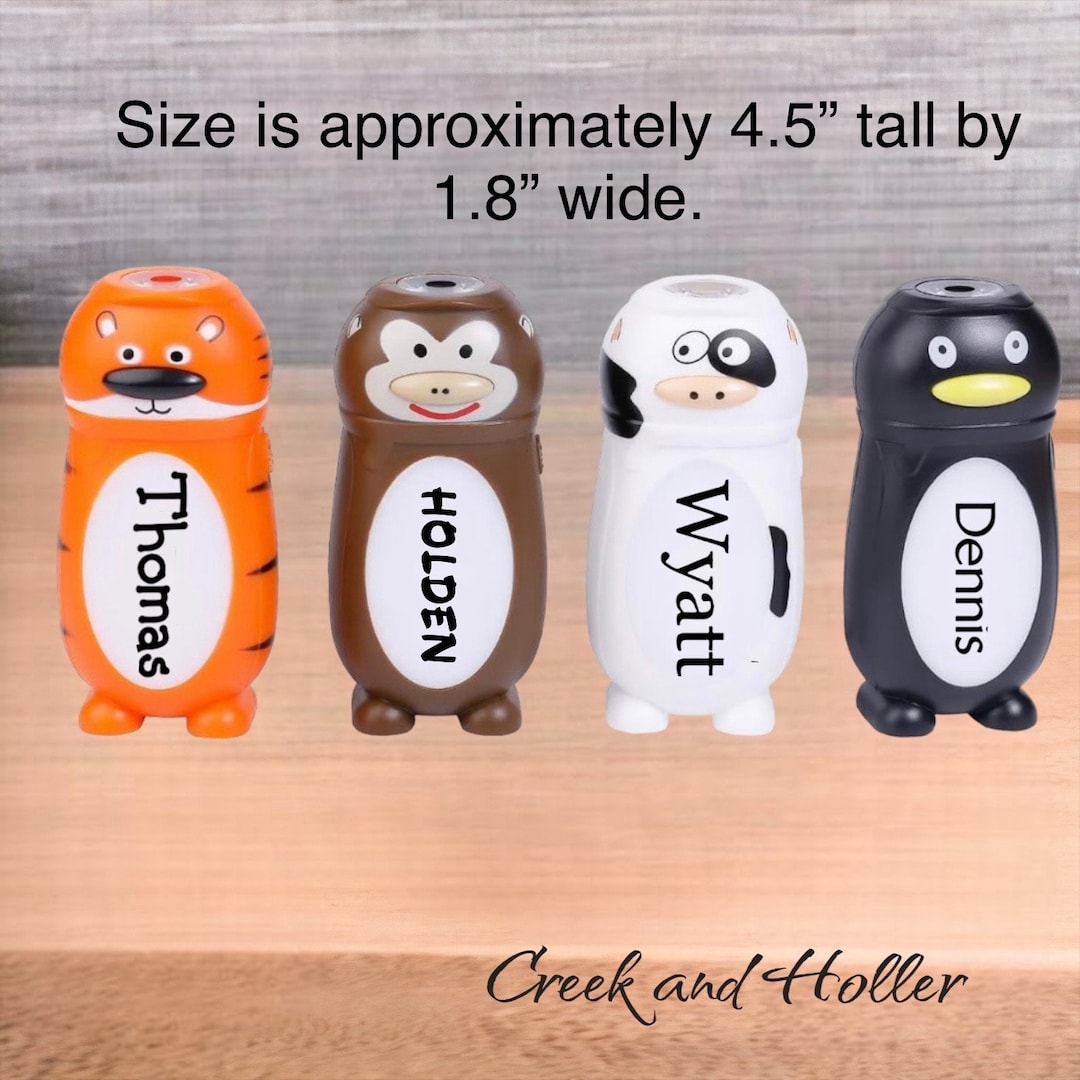 Personalized Kids Animal Flashlight, LED COB Light, Childs Lantern ...