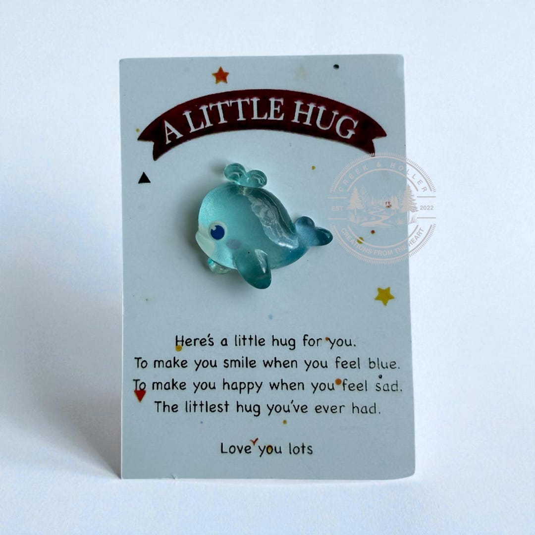Whale Pocket Hug: Keepsake Comfort Gift With Poem Card - Etsy