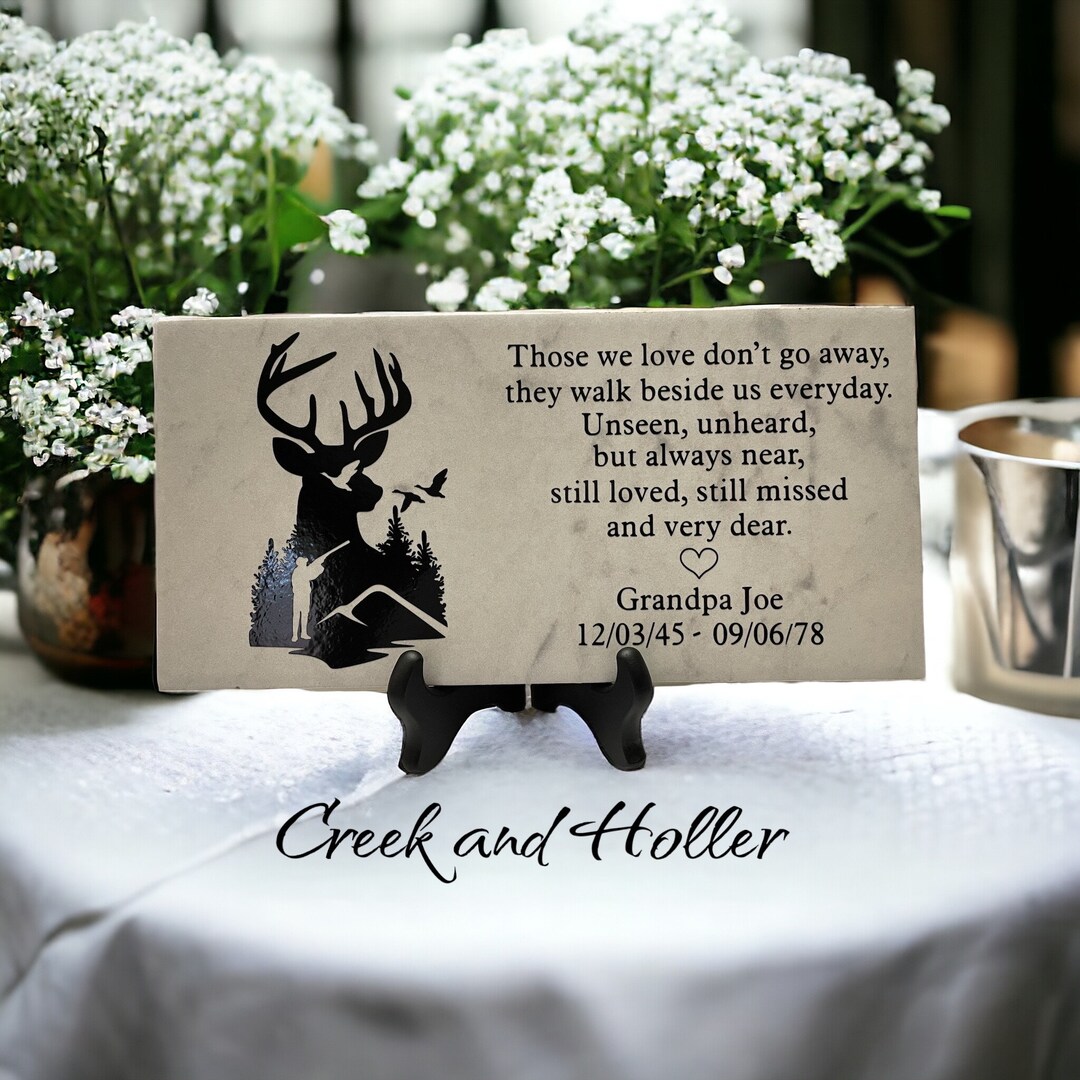 Personalized Deer Hunter Memorial Plaque, Loss of a Hunter, Deer ...