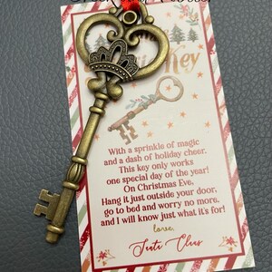 Santa's Magic Key: Christmas Eve Keepsake With Gift Tag - Etsy