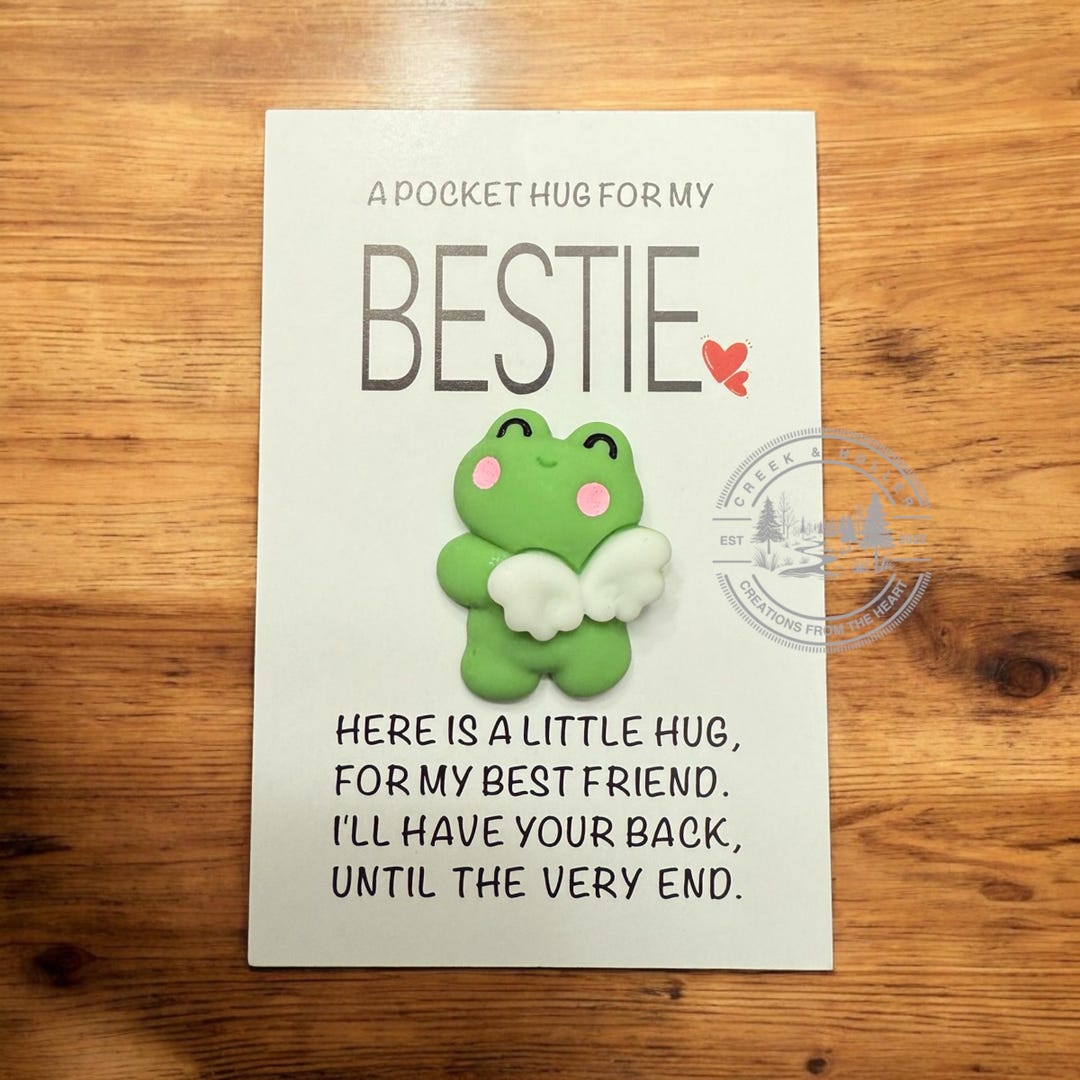 Frog Pocket Hug: Bestie Keepsake, Anxiety Comfort Gift - Etsy