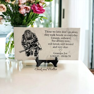 Personalized Fallen Firefighter Memorial Tile: Sympathy Gift - Etsy