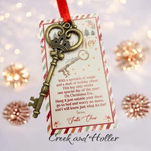 Santa's Magic Key: Christmas Eve Keepsake With Gift Tag - Etsy