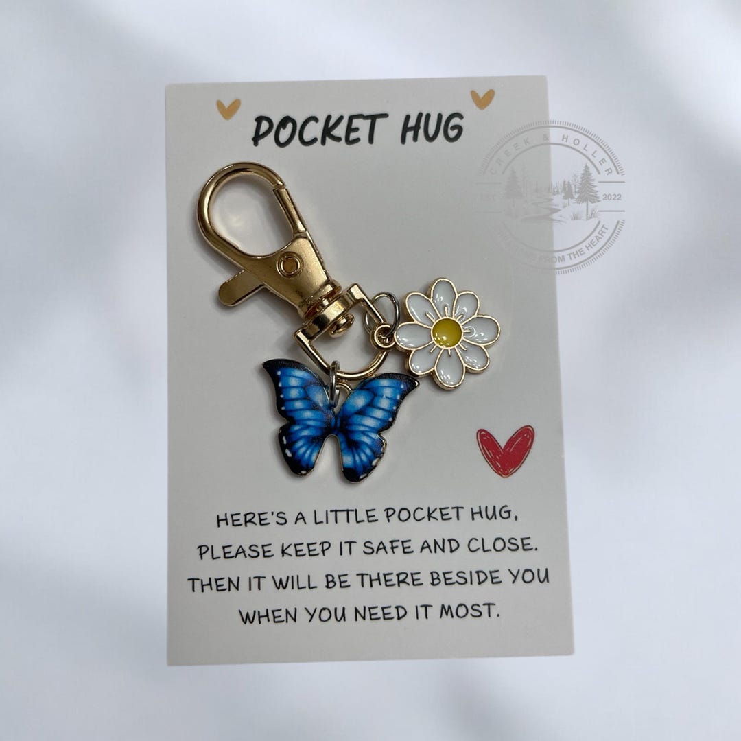Butterfly Pocket Hugs, Flower Pocket Pocket Hugs, Keepsake Memorial ...