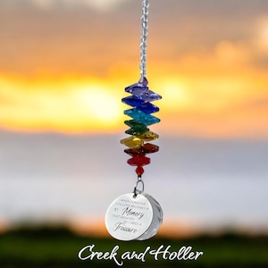 When a Memory Suncatcher Memorial Gift, Rainbow Suncatcher, Loss of Mom ...
