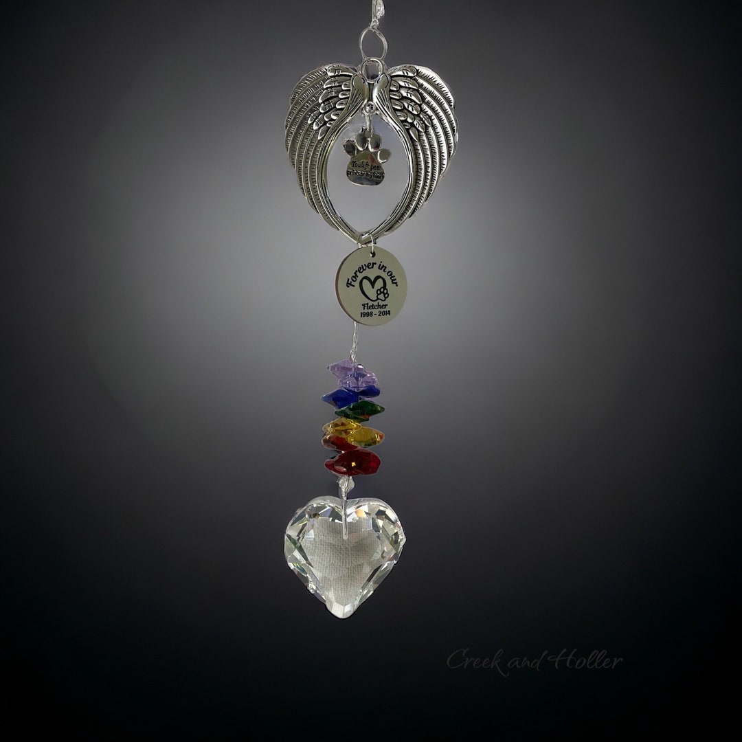 Personalized Rainbow Bridge Suncatcher Pet, Pet Memorials Gift ...