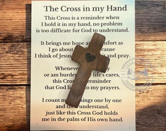 Handmade Wooden Pocket Cross - Etsy
