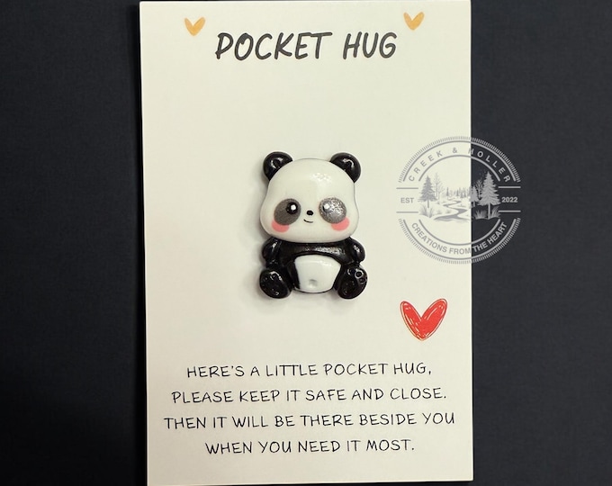 Panda Pocket Hug, Animal Pocket Hug, Pocket Hug, Keepsake Memorial ...