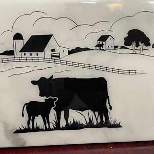 Personalized Beef Cow Farm Memorial Tile, Loss of a Farmer, Cow ...