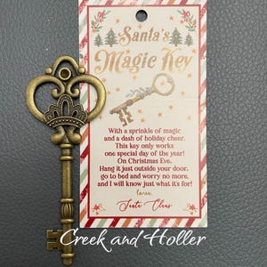 Santa's Magic Key: Christmas Eve Keepsake With Gift Tag - Etsy