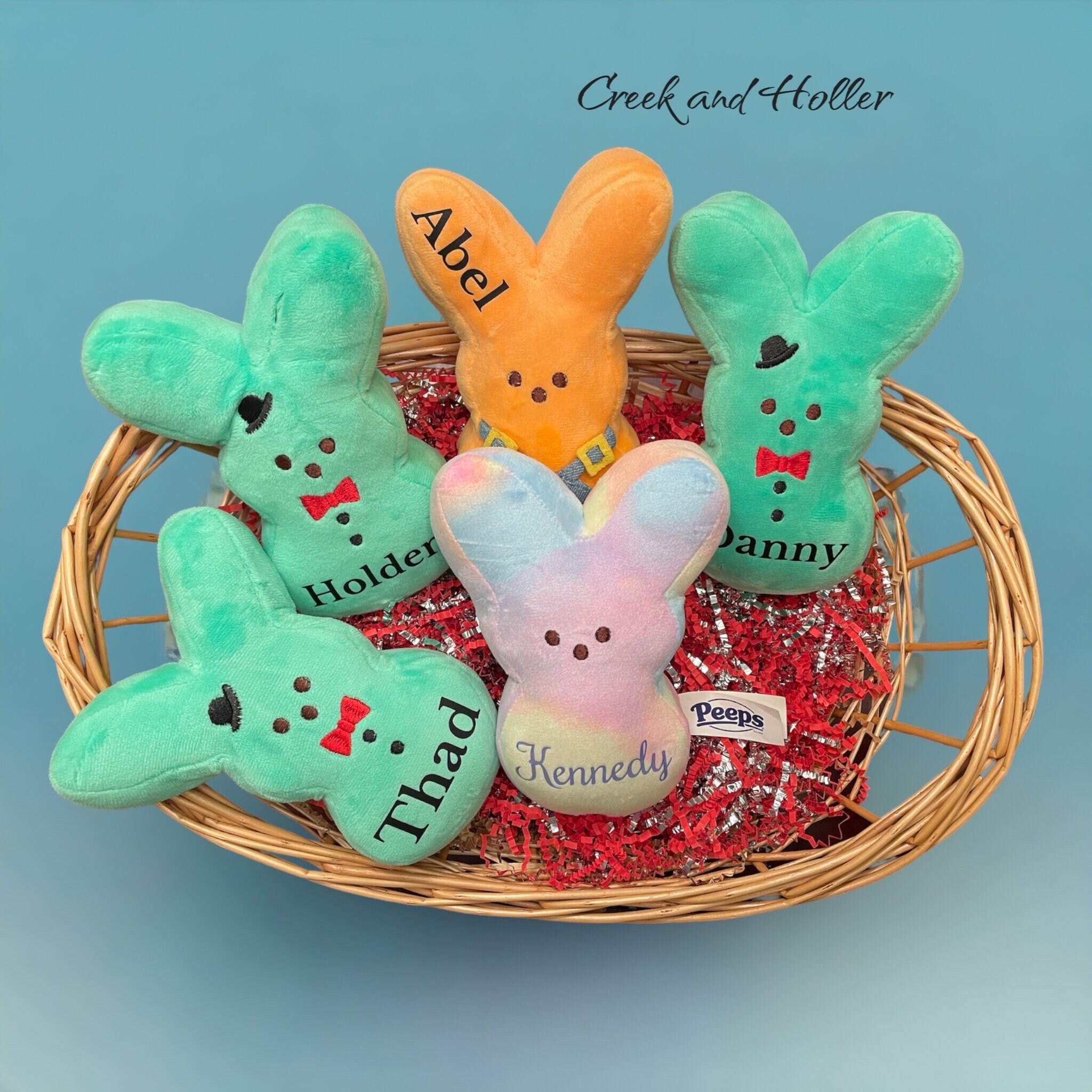 Personalized Peeps 6, Authentic Peep Plushies, Easter Basket, First ... Personalized Peeps 6, Authentic Peep Plushies, Easter Basket, First ...