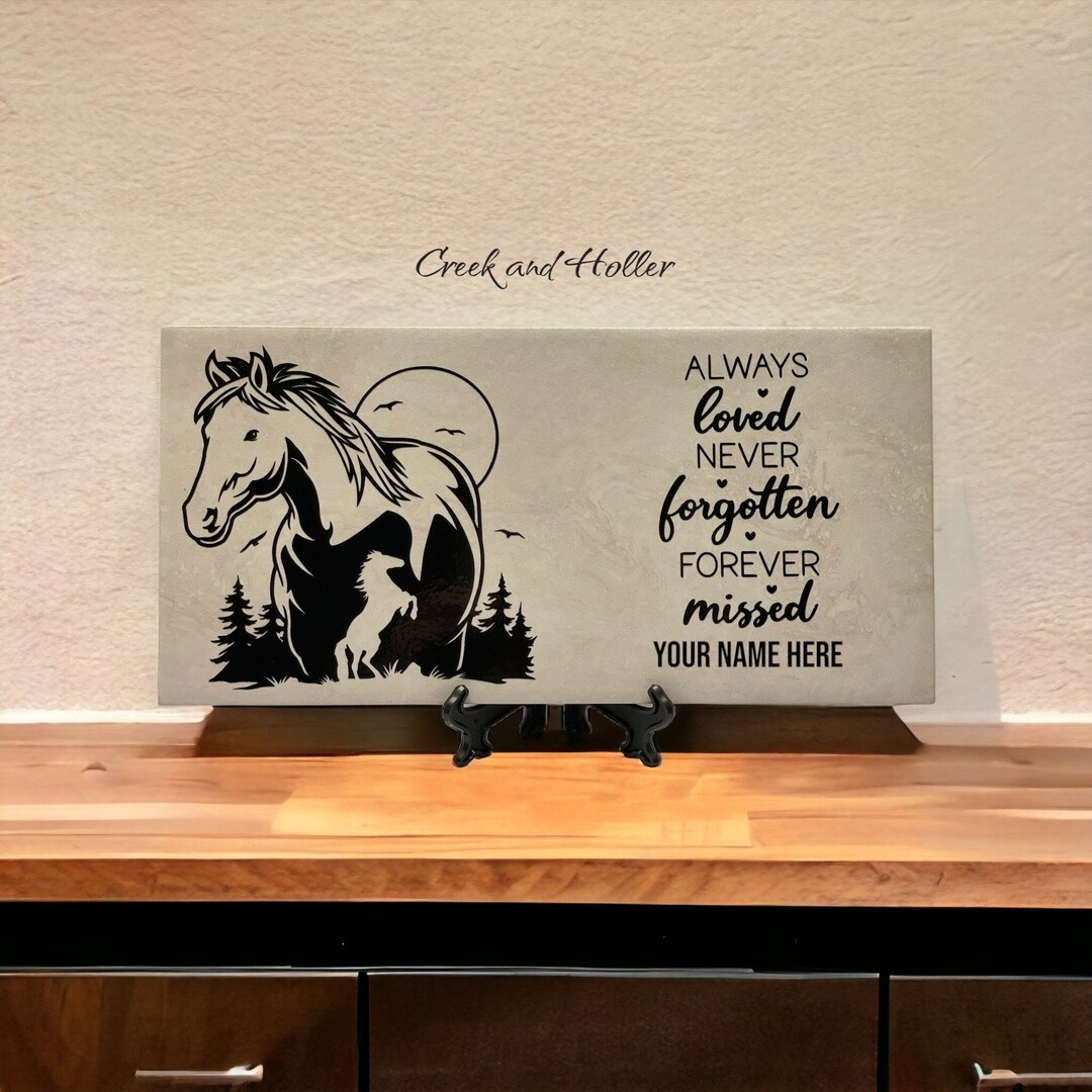 Personalized Horse Memorial, Loss of a Loved One, Grief, Bereavement ...