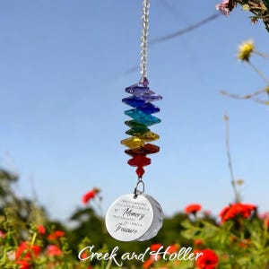 When a Memory Suncatcher Memorial Gift, Rainbow Suncatcher, Loss of Mom ...