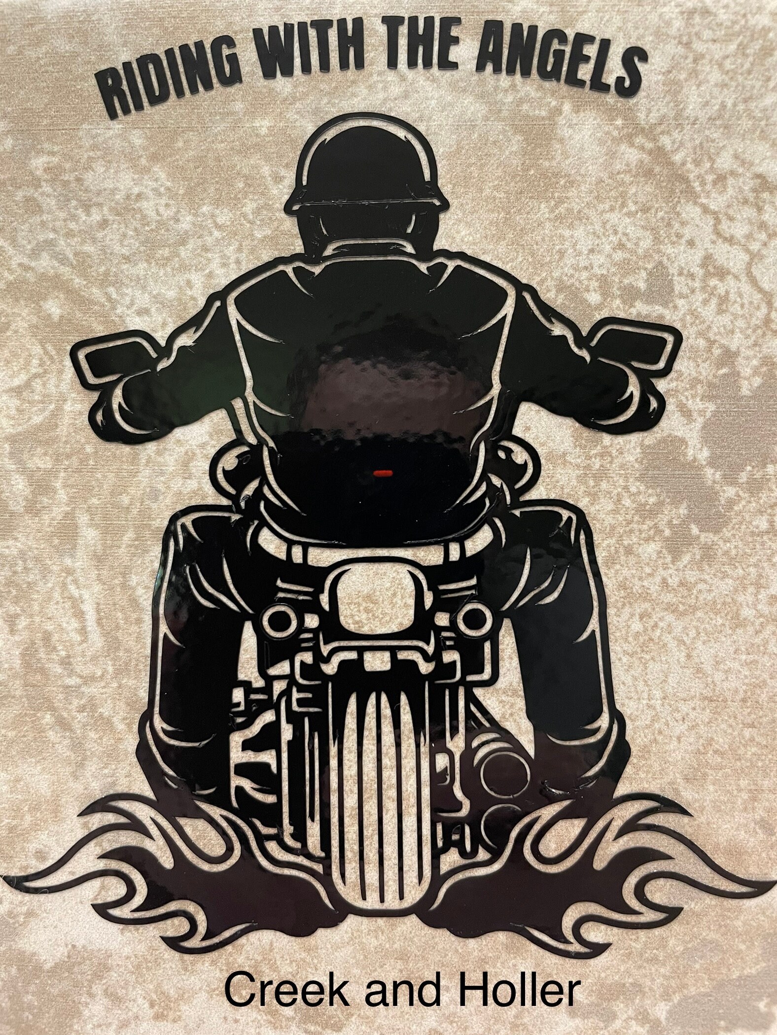 Personalized Motorcycle Memorial Tile riding With the Angels, Loss of a ...
