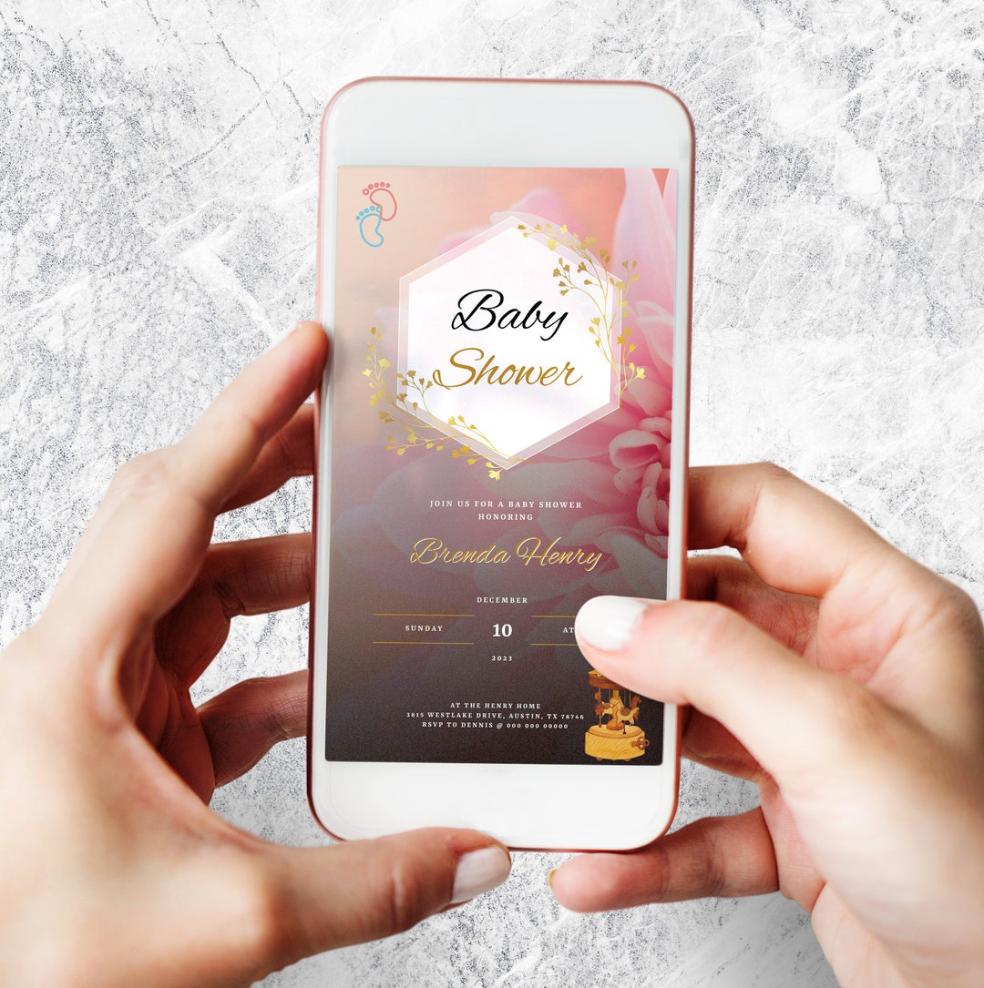 Electronic Baby Shower Invitation, Gender Neutral Baby Shower, Baby ...