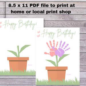 Happy Birthday Handprint Art Keepsake Gift Digital Download - Etsy