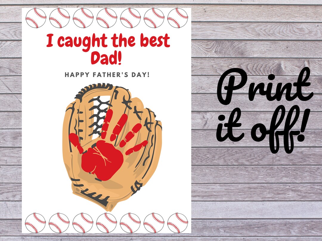 I Caught the Best Dad! Father's Day Handprint Keepsake Gift - Etsy