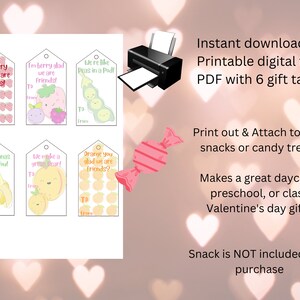 Valentine's Day Printable Gift Tags - Etsy