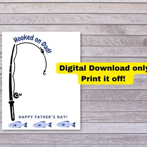 Hooked on Dad! Father's Day Handprint Gift - Etsy