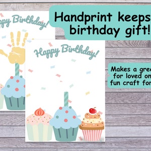 Handprint Birthday Gift Printable Digital Download - Etsy
