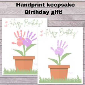 Happy Birthday Handprint Art Keepsake Gift Digital Download - Etsy