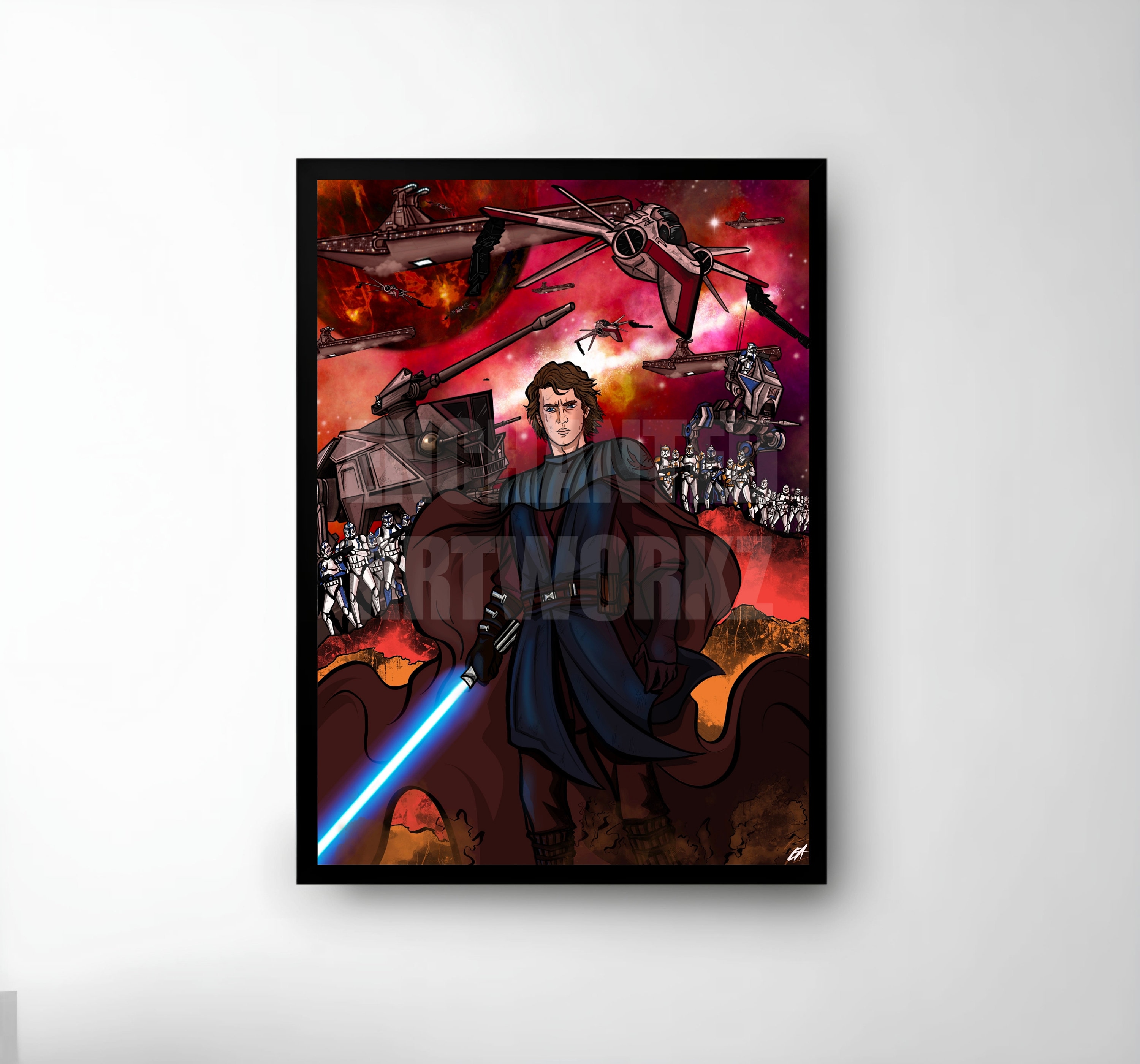 Star Wars Clone Wars Anakin Poster Digital Print - Etsy