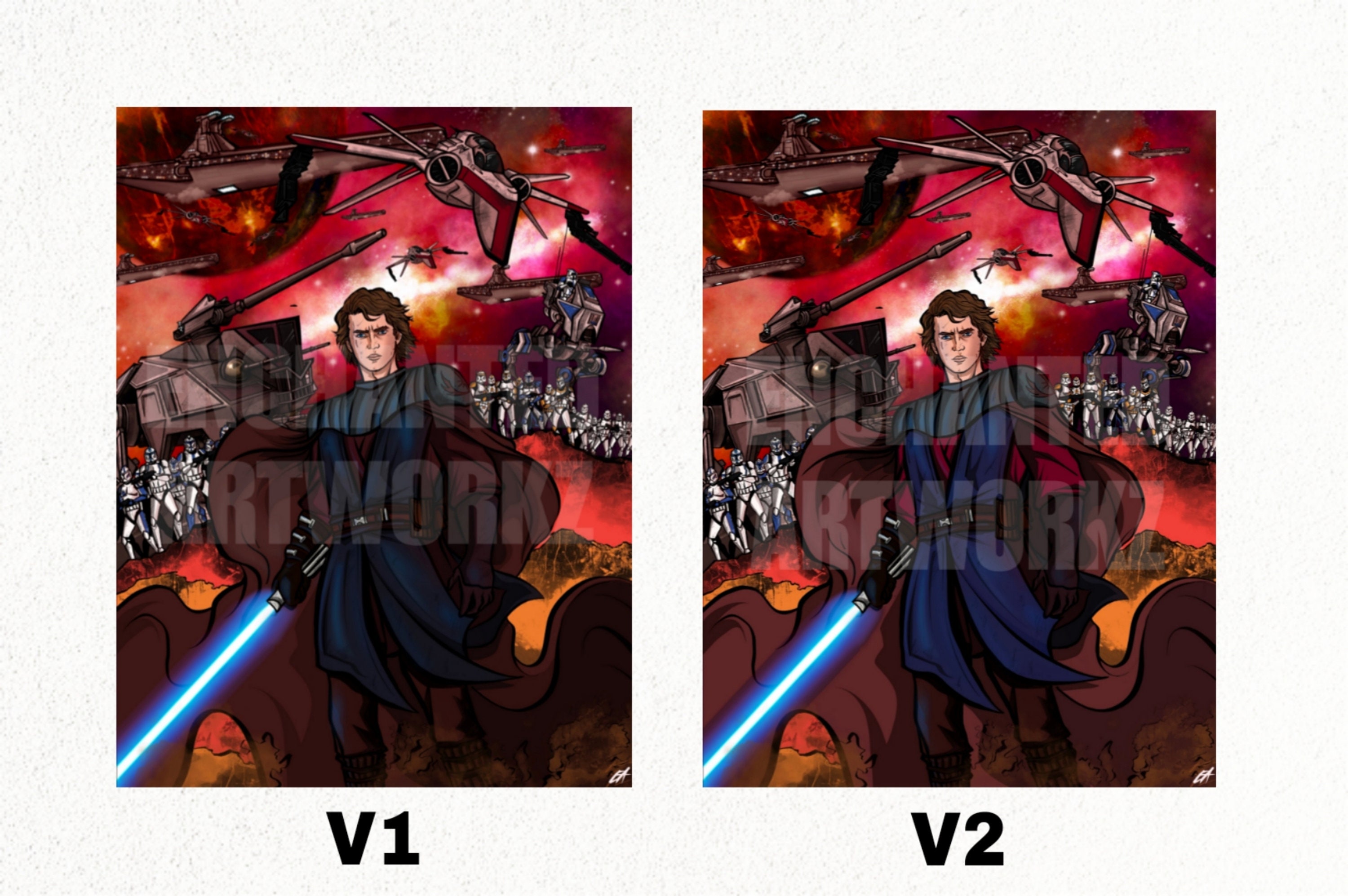 Star Wars Clone Wars Anakin Poster Digital Print - Etsy