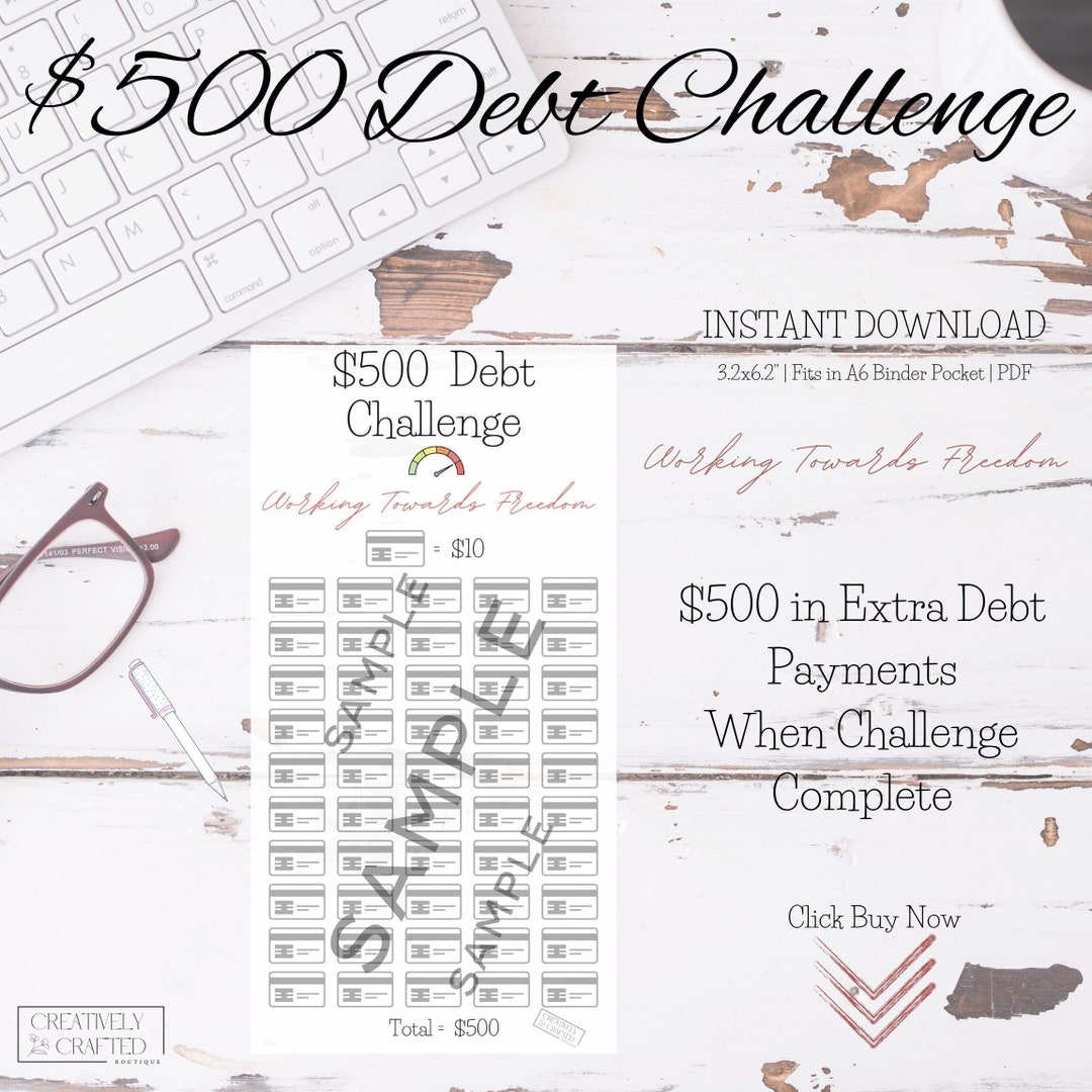 PRINTABLE Digital Download Extra Debt Payment Money Challenge Mini ...