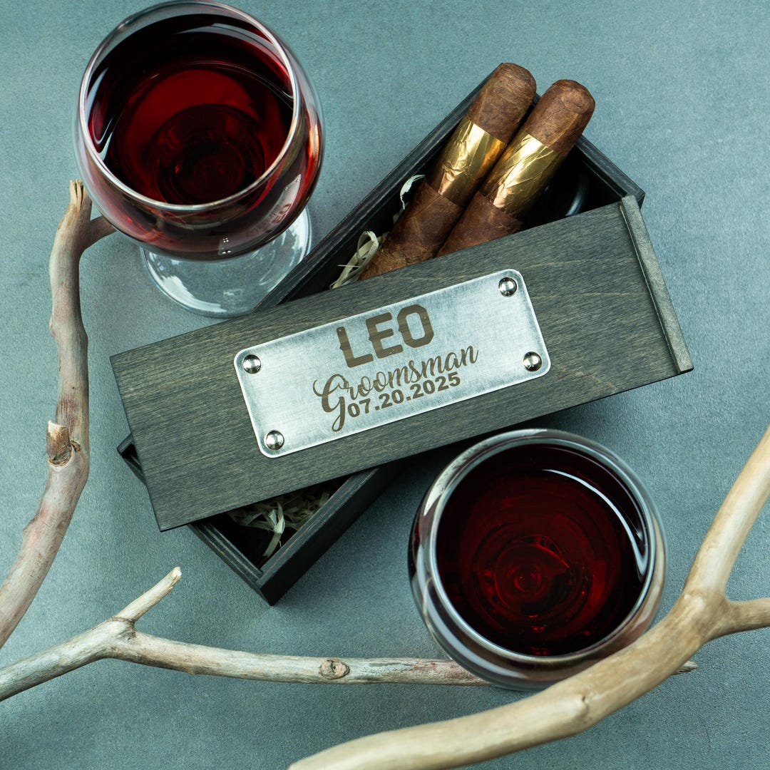 Custom Cigar Gift Box, Small Wooden Box, Personalized Keepsake Box ...