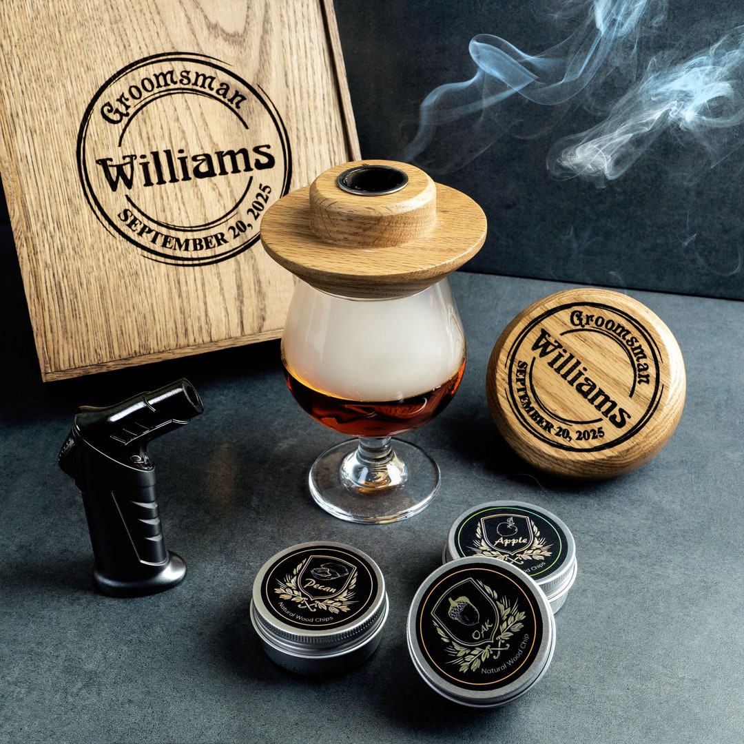 Whiskey Smoker Set, Personalized Home Bar Gift for Men Birthday ...