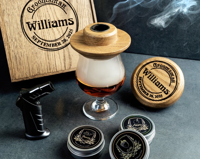 Cocktail Smoker Box Cocktail Smoking Kit Gift Set Gift for Dad ...