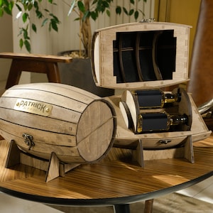 Wood Barrel Home Bar Gift for Men, Personalized Wedding Gifts for ...