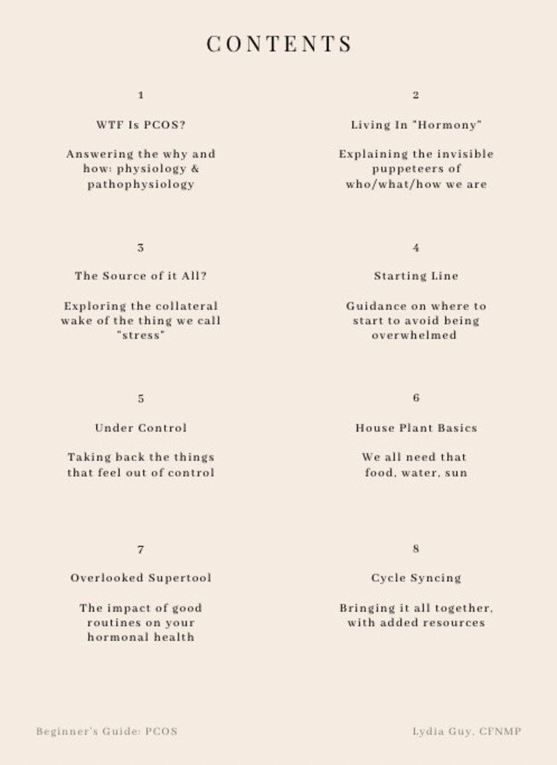 The PCOS Beginner's Guide - Etsy