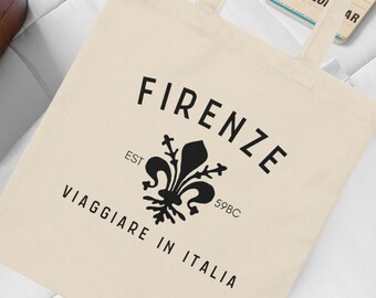 Firenze Italia Boarding Pass Canvas Tote Bag Florence, Italy Travel ...
