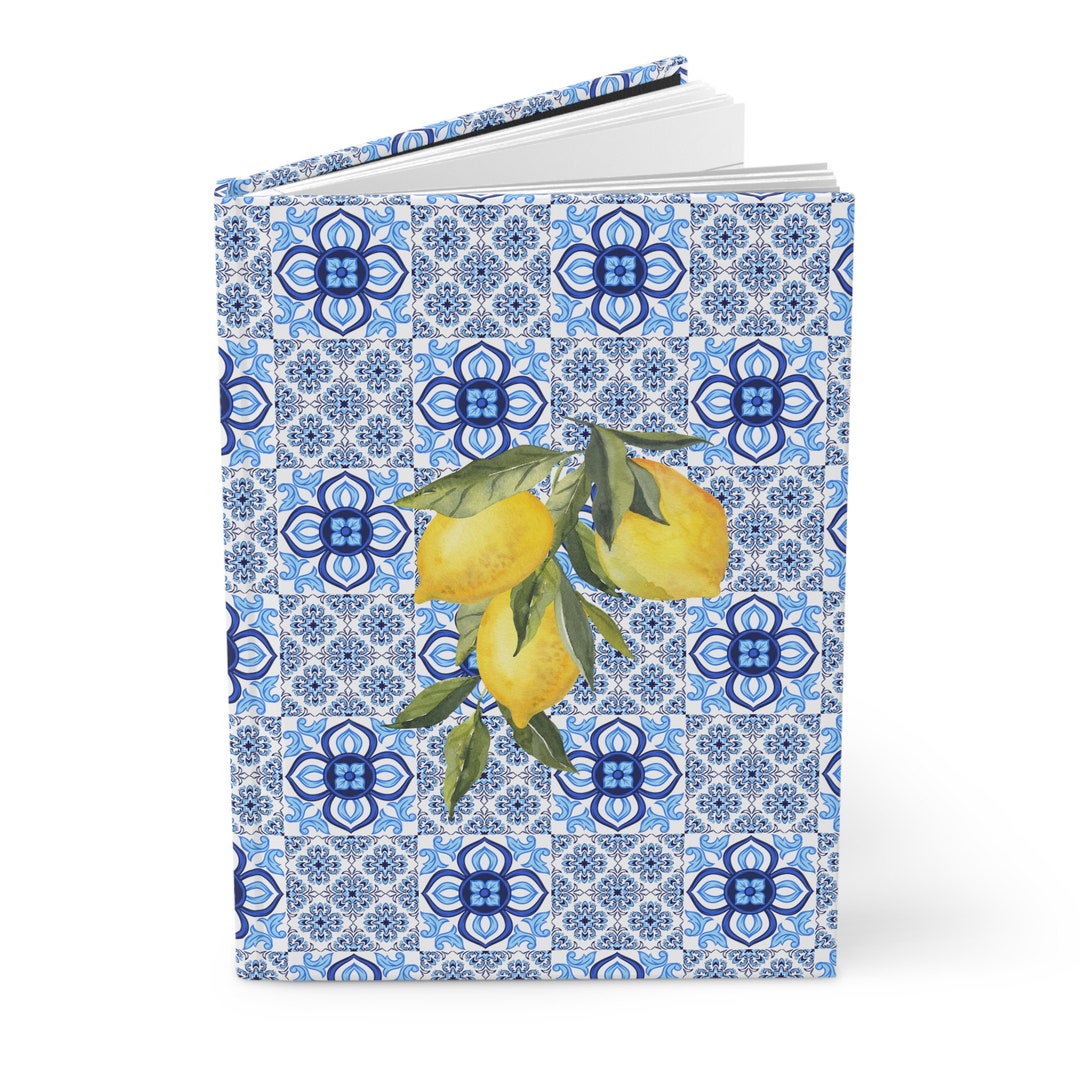 Amalfi Lemons & Italian Tile Journal, Amalfi Coast, Italian European ...
