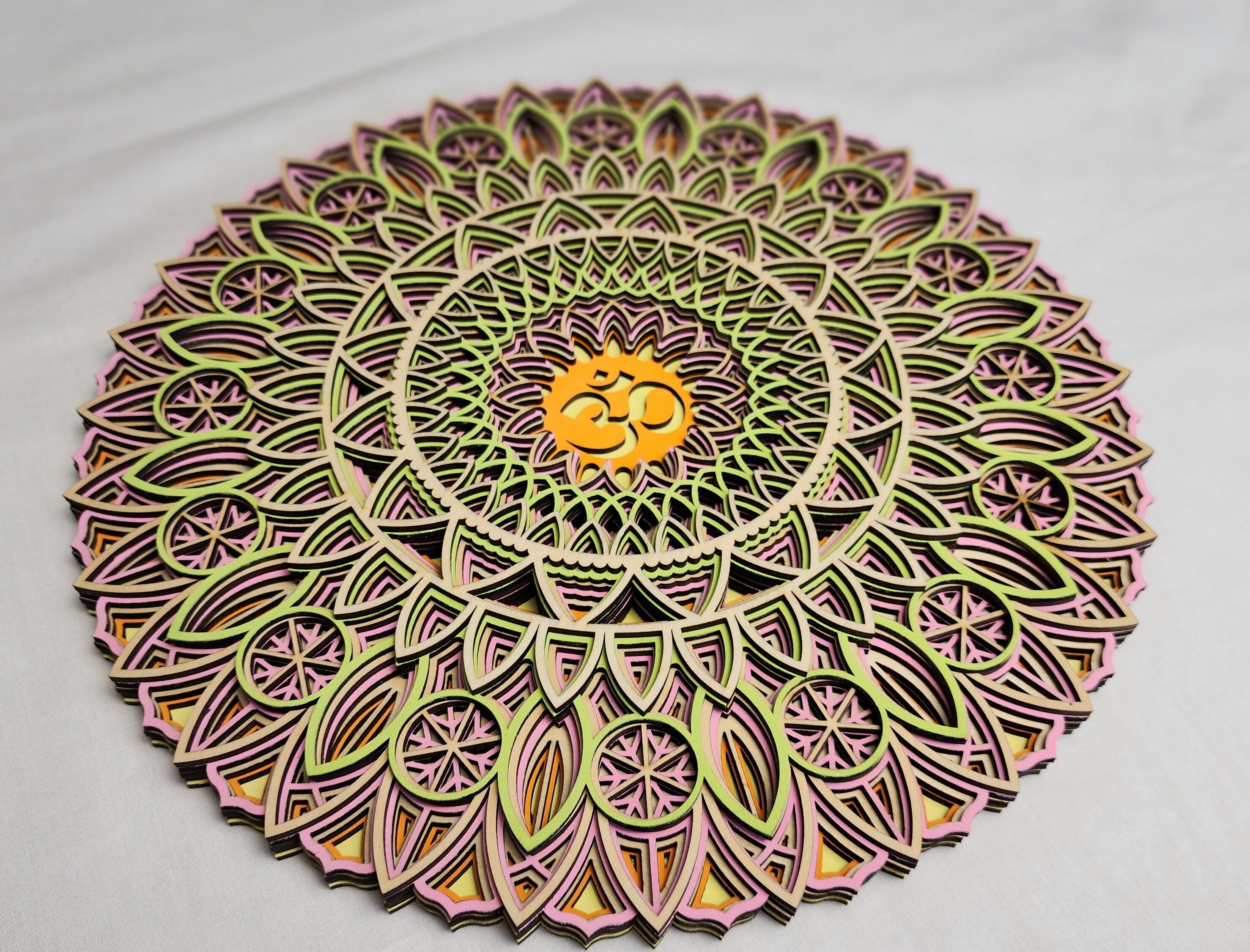 Mindful Meditation Companion: Om Layered Mandala Ohm, Aum Wall Hanging ...