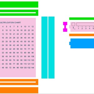 Multiplication Table Laser Cut Files Educational Gifts Digital Files ...