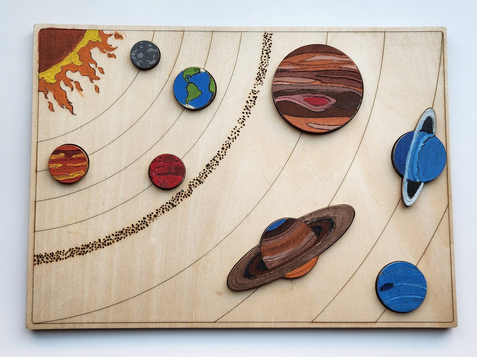 Solar System Puzzle Laser Cut File Planets Gifts for Kids Educational ...